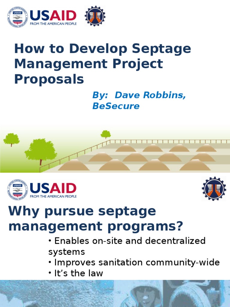 How to Develop Septage Management Project Proposals | Sanitation ...