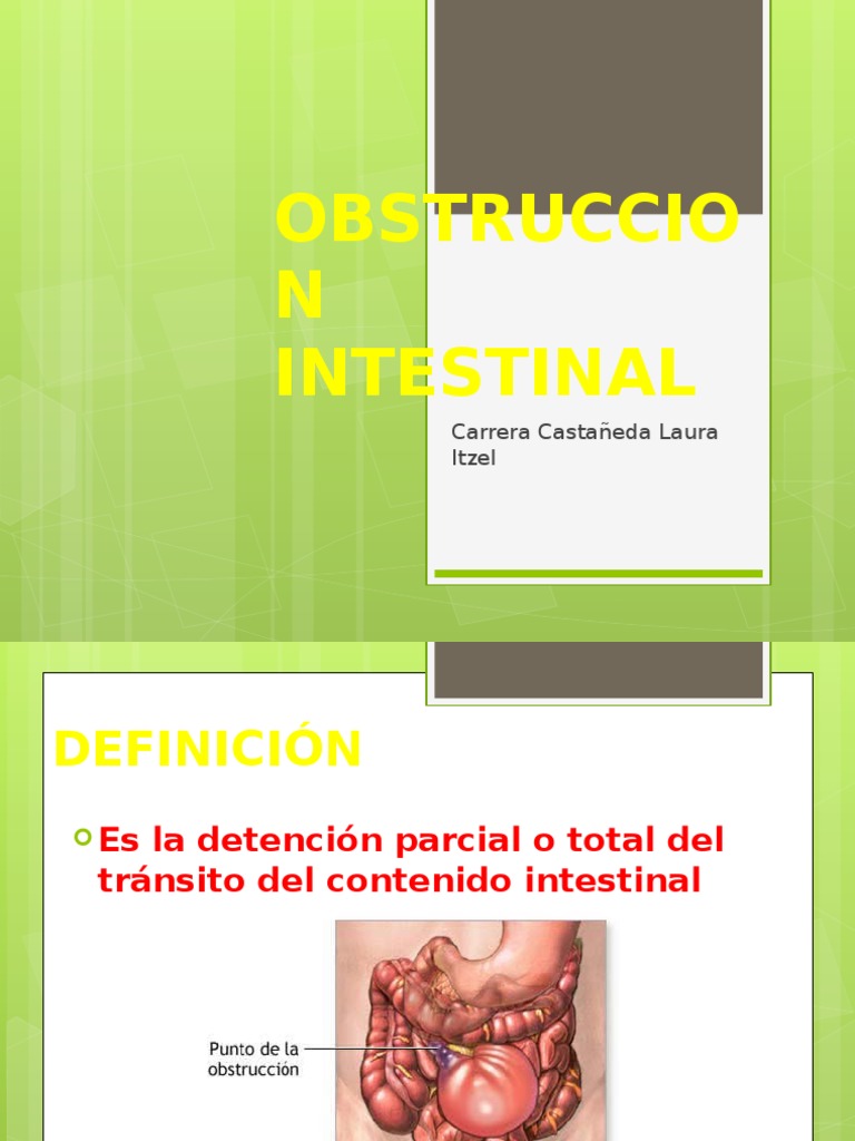 Obstruccion Intestinal | PDF | Gastroenterología | Ciencias de la Salud