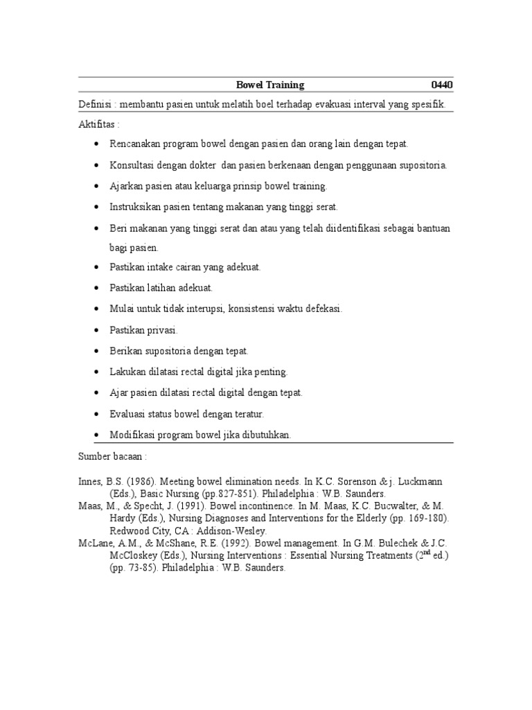 Bowel Training | PDF
