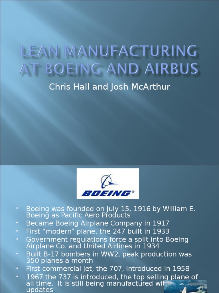 Lean Manufacturing at Boeing and Airbus | PDF | Airbus | Boeing