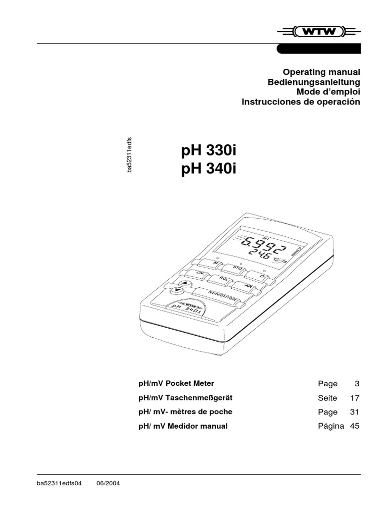 PH 330-340i WTW (Manual) | PDF