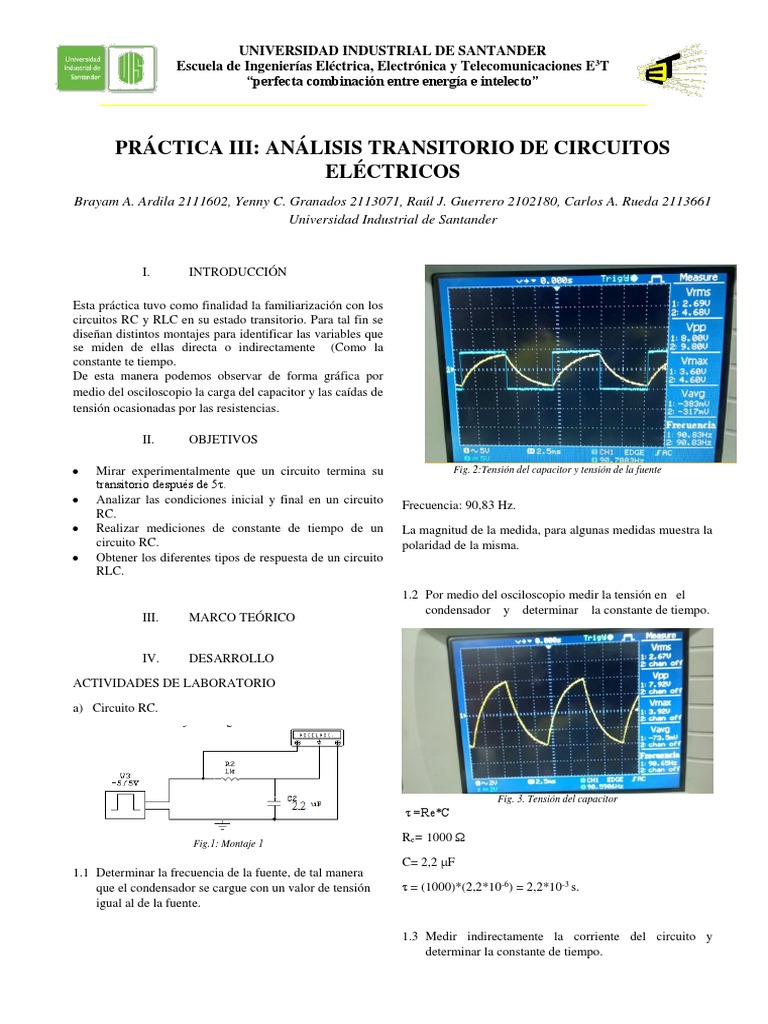 ANÁLISIS TRANSITORIO DE CIRCUITOS ELÉCTRICOS | Condensador | Voltaje