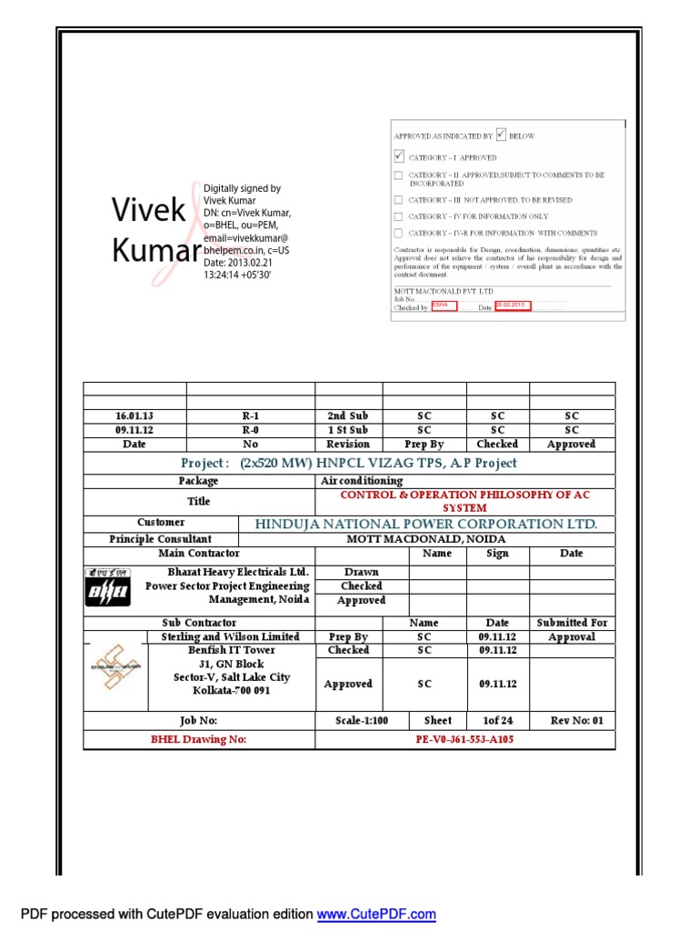 Control & Operation Philosophy of Ac | PDF | Hvac | Air Conditioning