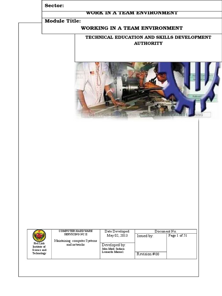 CBLM Work in A Team Environment | PDF | Communication | Learning