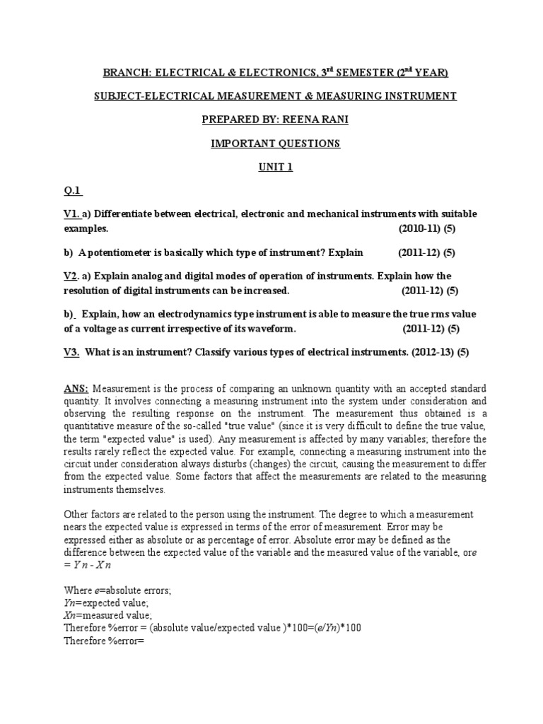 EMMI Important Question Bank With Ans | PDF | Capacitor | Inductor