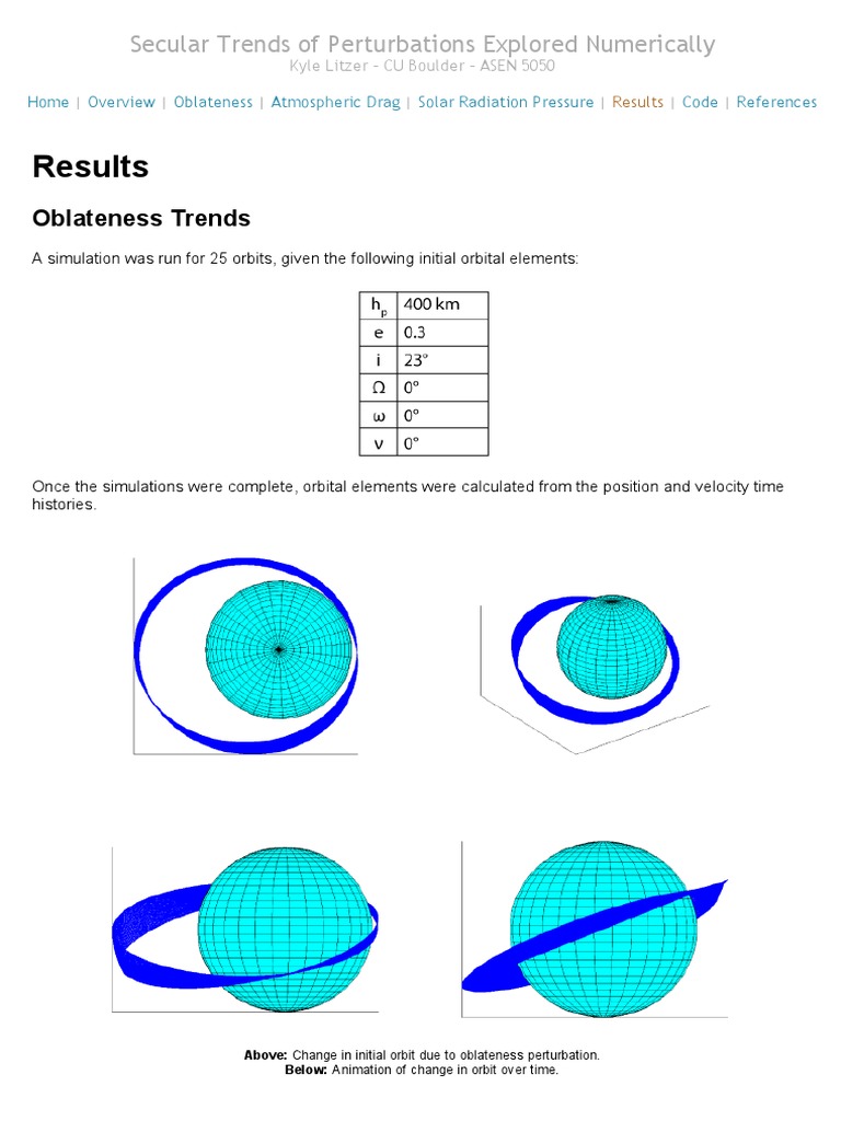 Orbital Perturbation Analysis | PDF | Orbit | Apsis