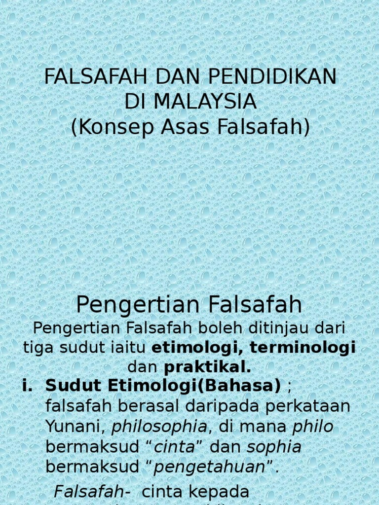 Konsep Asas Falsafah | PDF | Ilmu Sosial | Filsafat