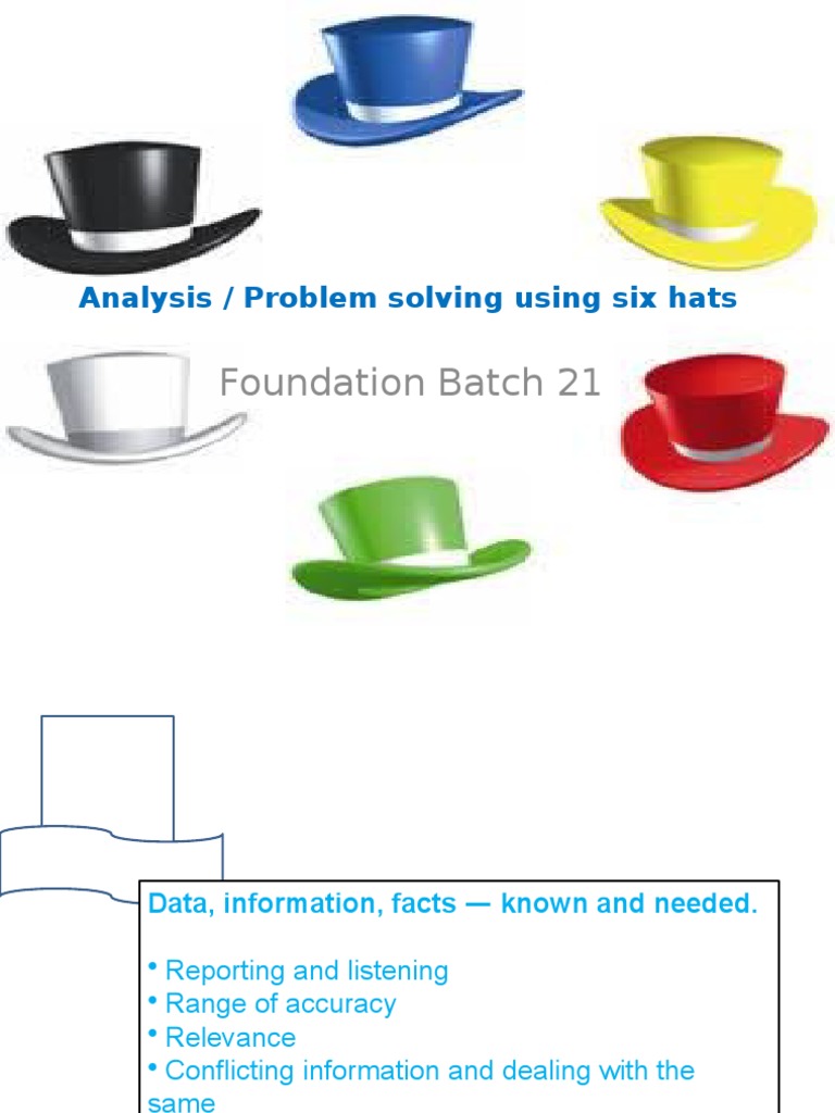 Six Hats Problem Solving Techniques | PDF | Emotions | Intuition