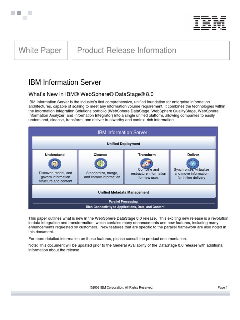 White Paper Product Release Information | PDF | Oracle Database | Ibm Db2