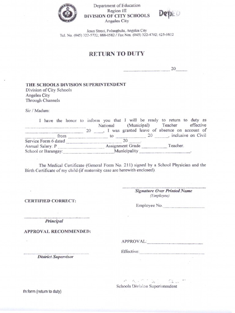 Return To Duty PDF | PDF