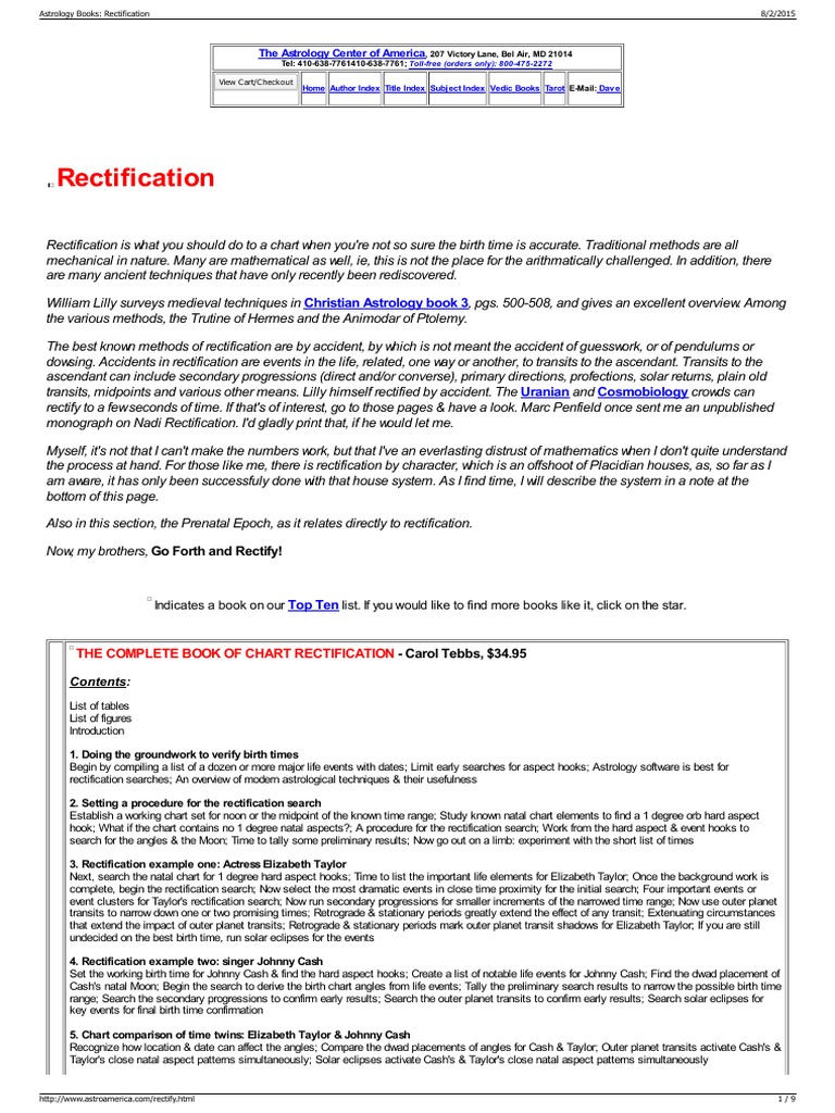 Astrology Books Rectification | PDF | Horoscope | Theosophy