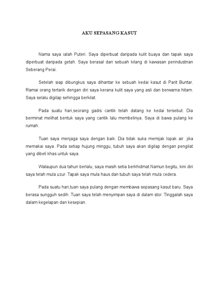 Aku Sepasang Kasut | PDF