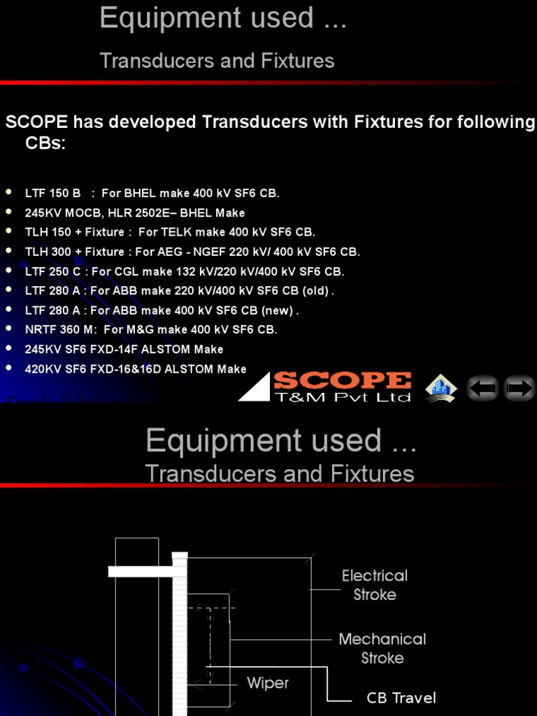 Equipment used for CB testing with Transducers and Fixtures | PDF ...
