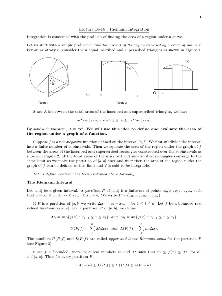 The Riemann Integral | Integral | Functions And Mappings