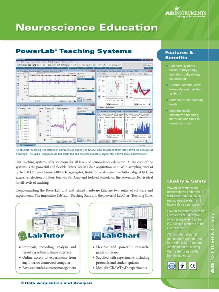ADI Neurophys PowerLab® Teaching Systems | Download Free PDF ...