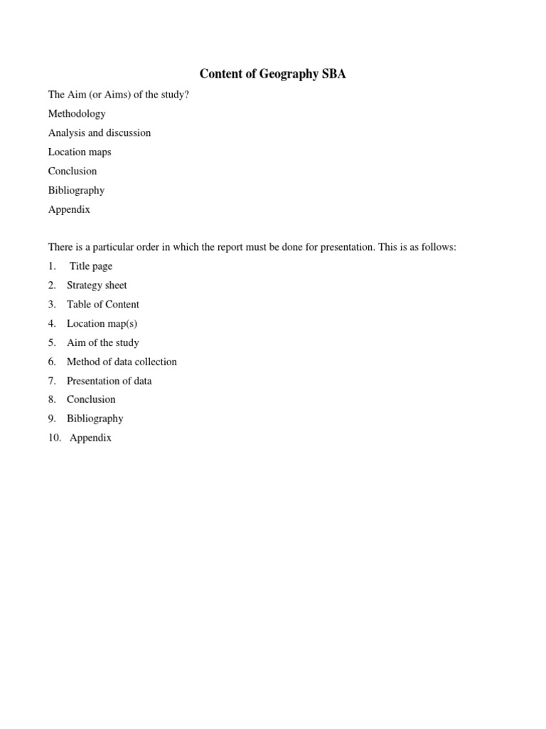 Geography SBA | PDF | Map | Data