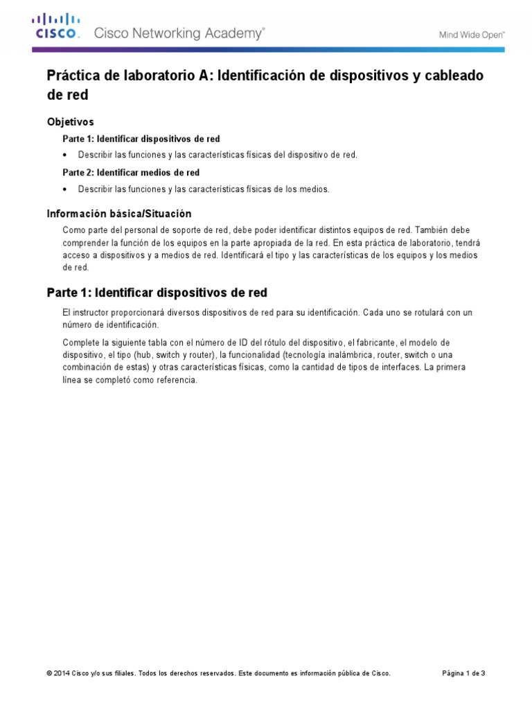 4.1.2.4 Lab - Identifying Network Devices and Cabling | PDF | Controlador de interfaz de red ...