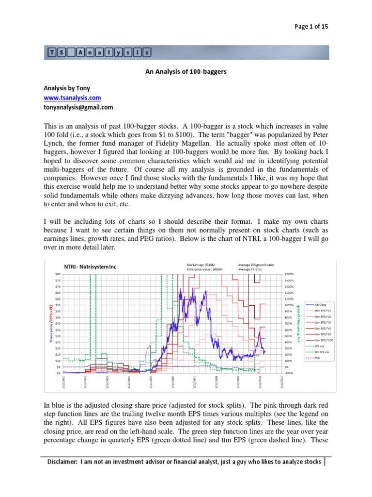 100 Baggers | PDF | Peg Ratio | Stocks