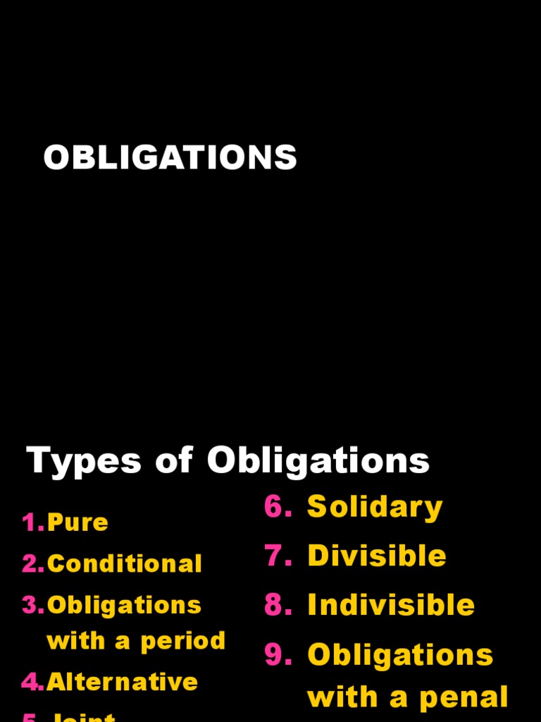 Types of Obligations | Justice | Crime & Justice