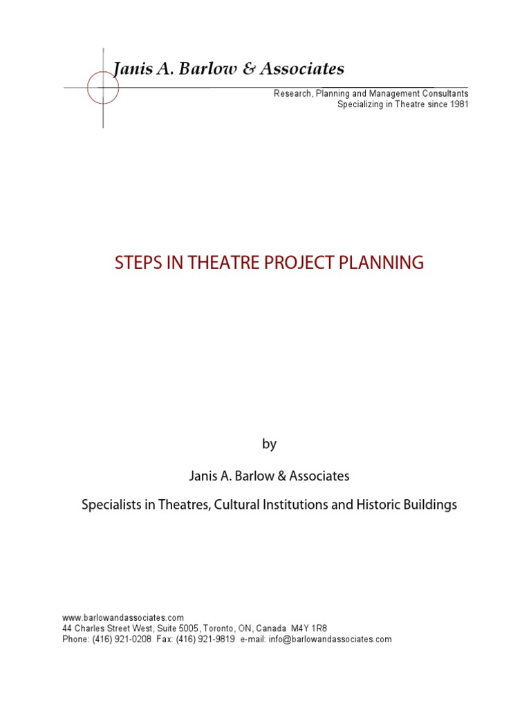 10 Steps to Successful Theatre Project Planning | PDF | Feasibility ...