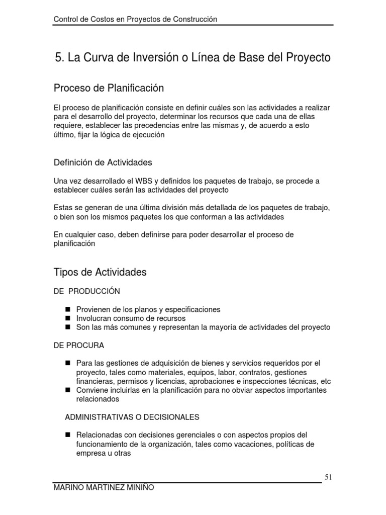 05 La Curva de Inversión, Línea Base | PDF | Planificación | Science