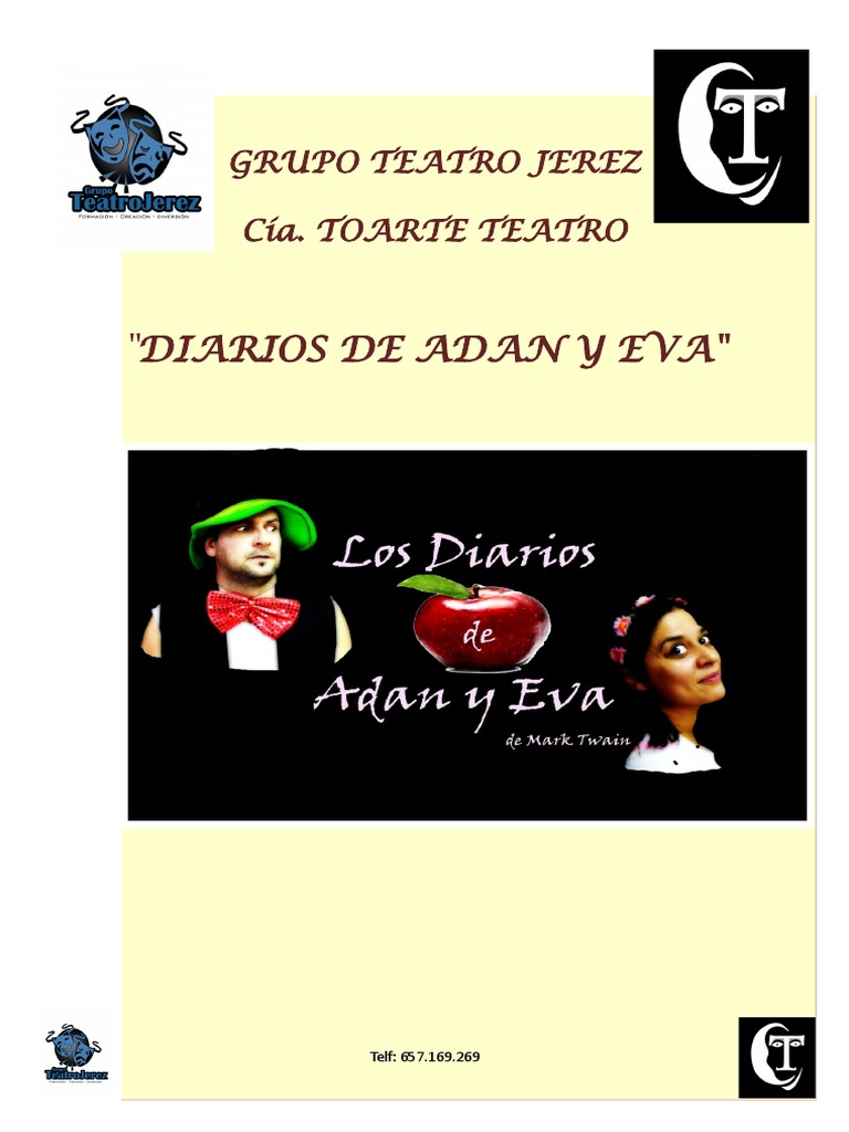 Diarios de Adan y Eva Dossier | PDF | Teatro | Adán y Eva