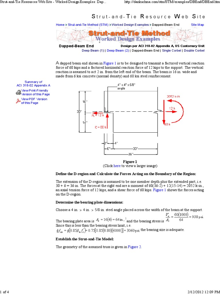 Dapped-Beam End.pdf | Beam (Structure) | Truss