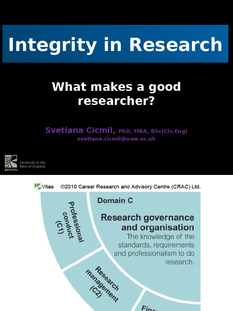 Integrity in Research | PDF | Integrity | Cognitive Science