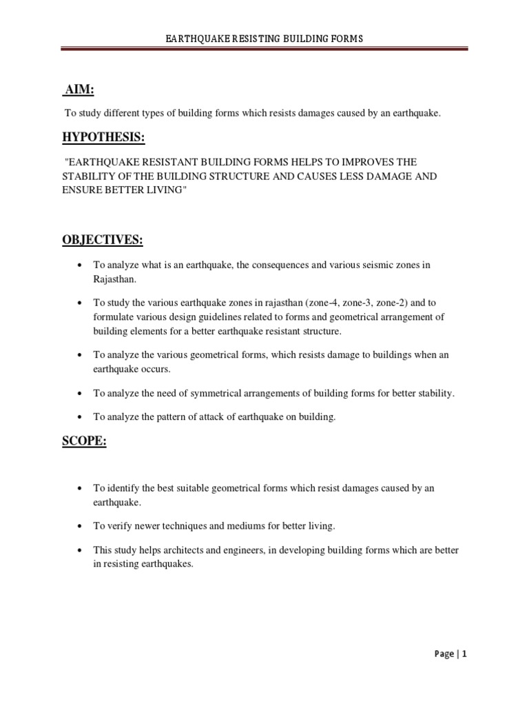 Earthquake Resistant Building Forms | PDF | Earthquakes | Masonry