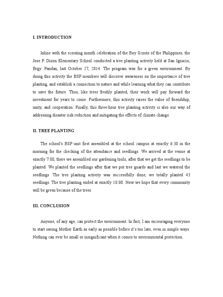 Narrative - BSP Tree Planting | PDF | Trees | Natural Environment