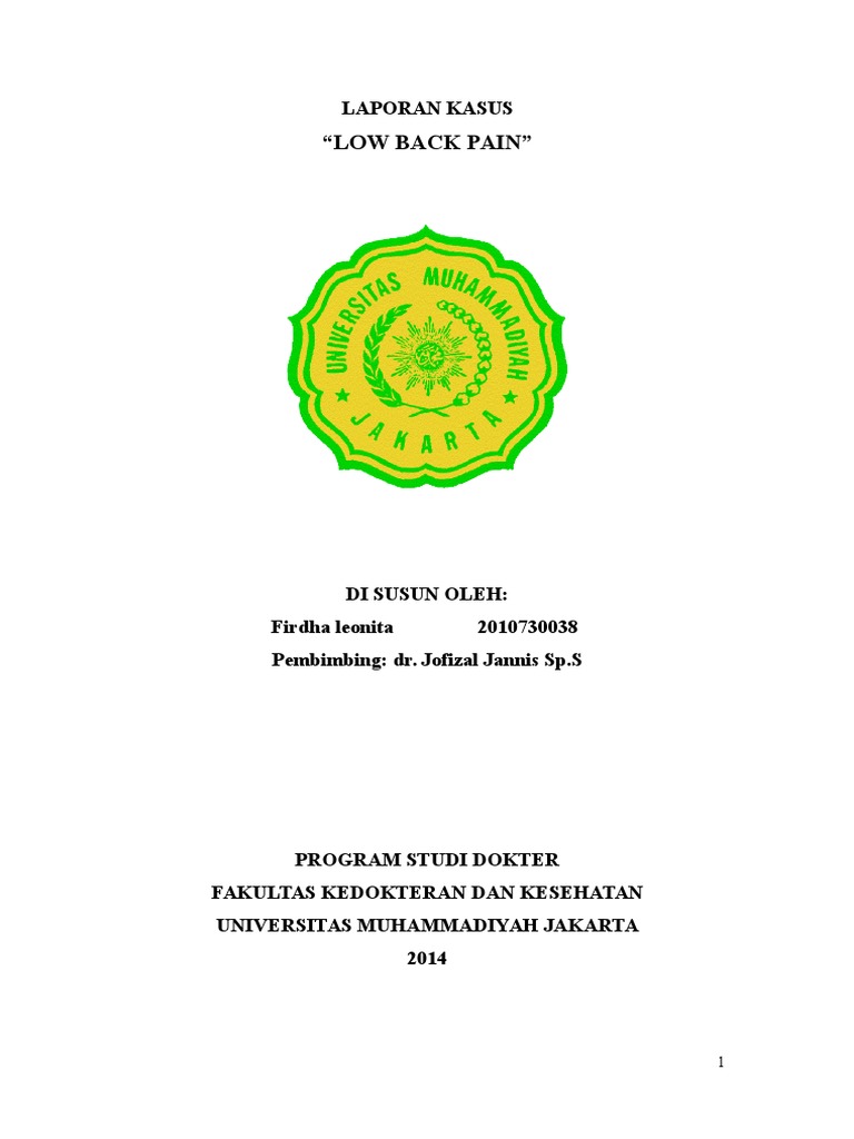 REFERAT Low Back Pain | PDF