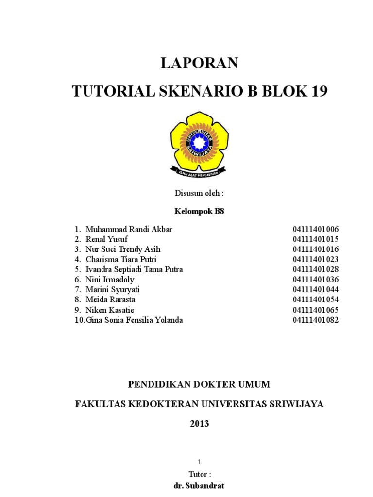 Laporan Tutorial Skenario B Blok 19 | PDF