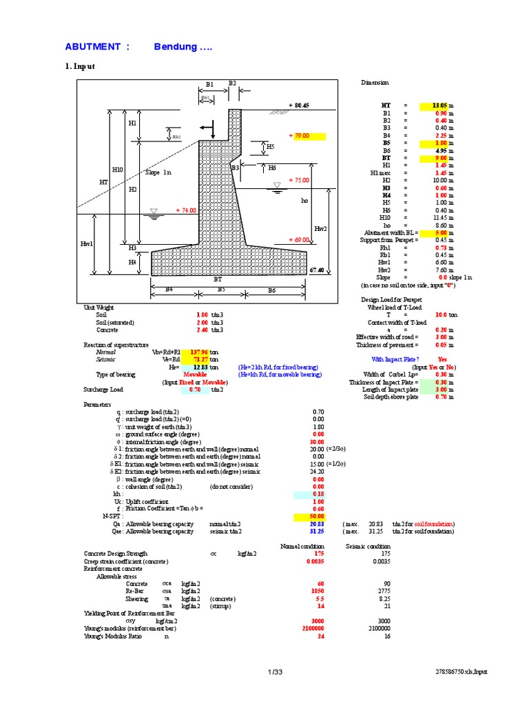 Abutment | PDF | Bending | Beam (Structure)