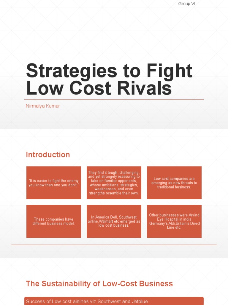 Strategies to Combat Low-Cost Rivals | PDF | Low Cost Carrier | Business