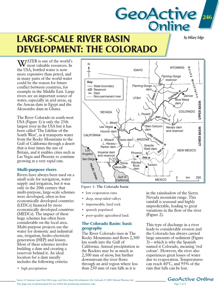 GEOACTIVE - Large Scale River Basin MGMT Colorado | PDF | Colorado ...