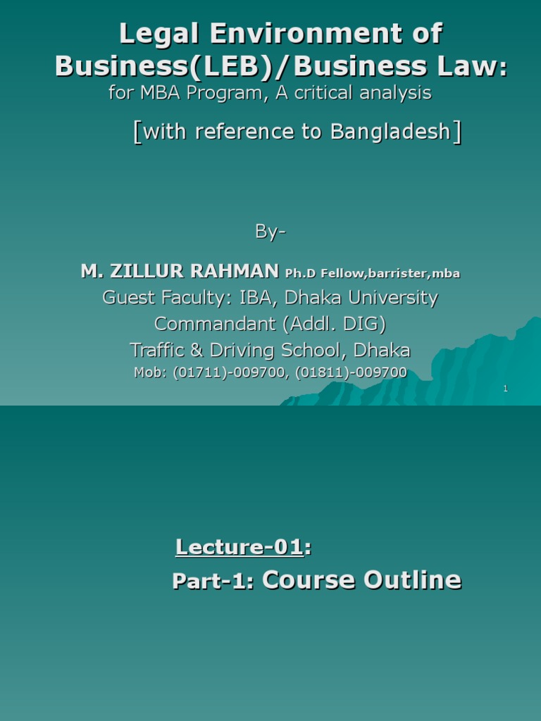 Legal Environment of Business (LEB) /business Law | PDF | Burden Of Proof (Law) | Bail