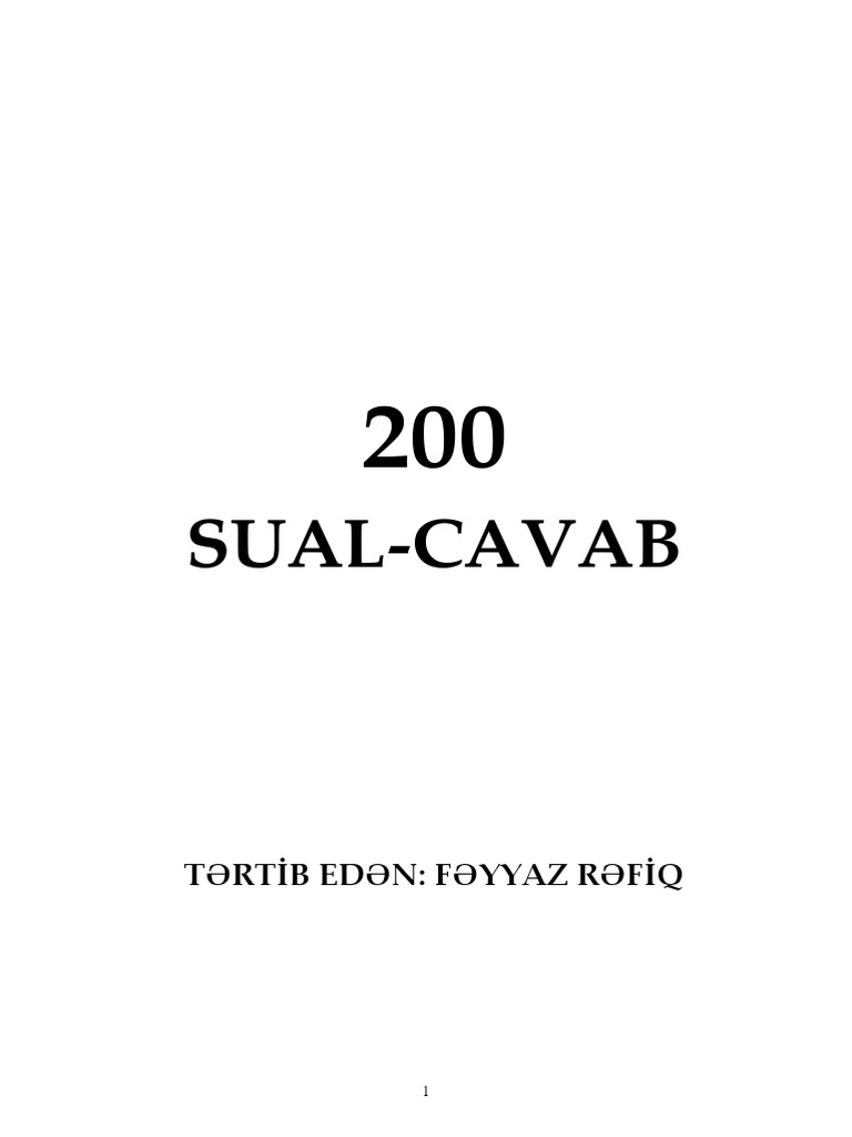 200 Sual Cavab | PDF