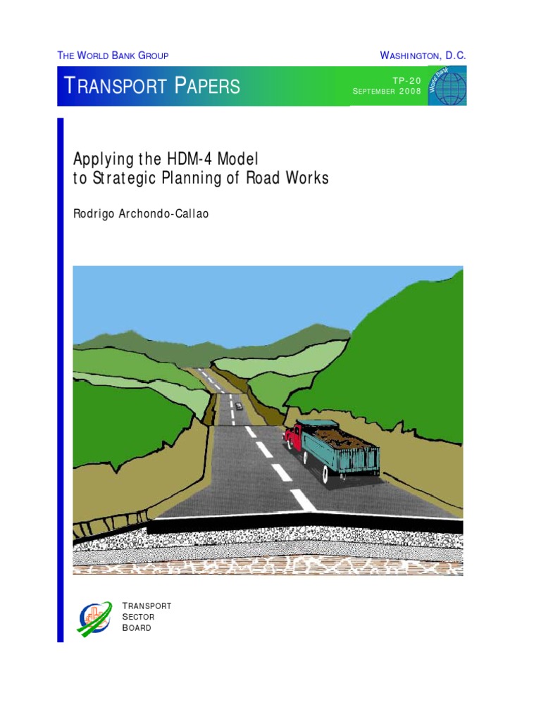 Applying The HDM 4 Model | PDF
