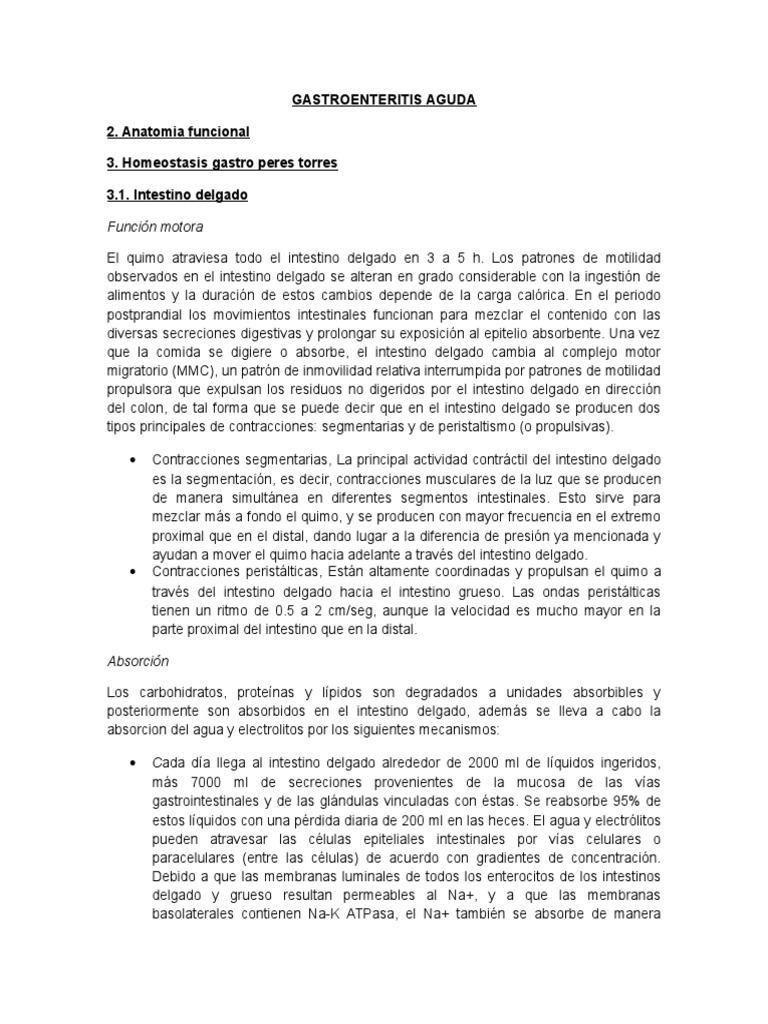Gastroenteritis Aguda: Definición y Tratamiento | PDF | Diarrea ...
