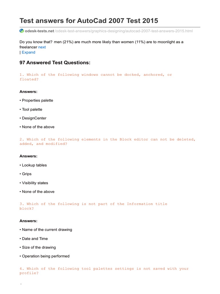Test For AutoCad | PDF | Tab (Gui) | Icon (Computing)