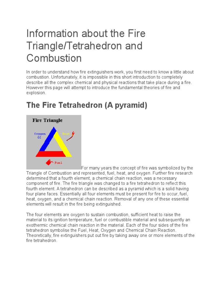 Information About The Fire Triangle | PDF | Fires | Combustion