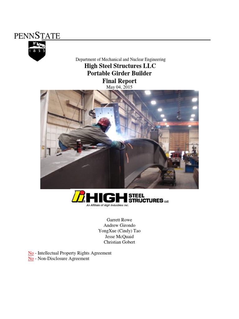 Project High Steel Final Report | PDF | Prototype | Tire
