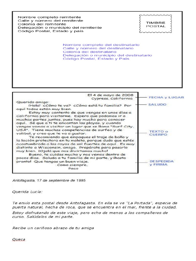 Carta Formal e Informal | PDF | Lectura (proceso) | Adultos