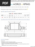 ASME B16.48 Spectacle Blind Flange Dimensions and Weight Chart | PDF ...