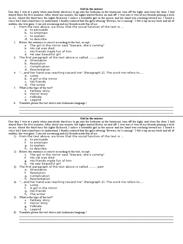 Girl in The Mirror | PDF