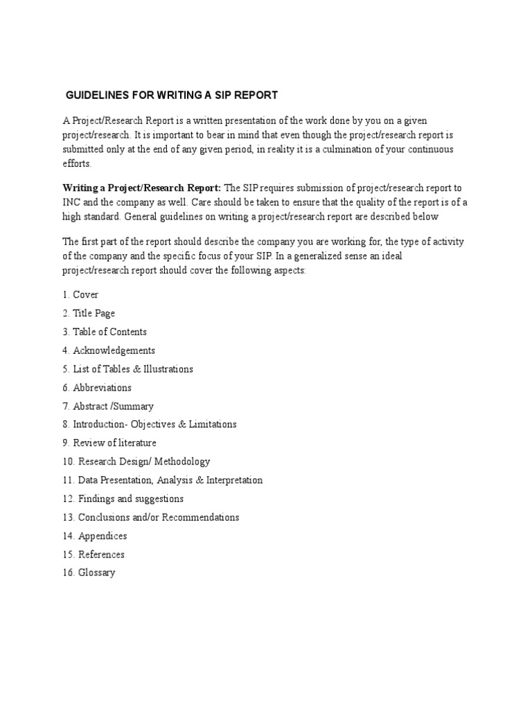 Sip Project Report Format | PDF | Abstract (Summary) | Cognitive Science