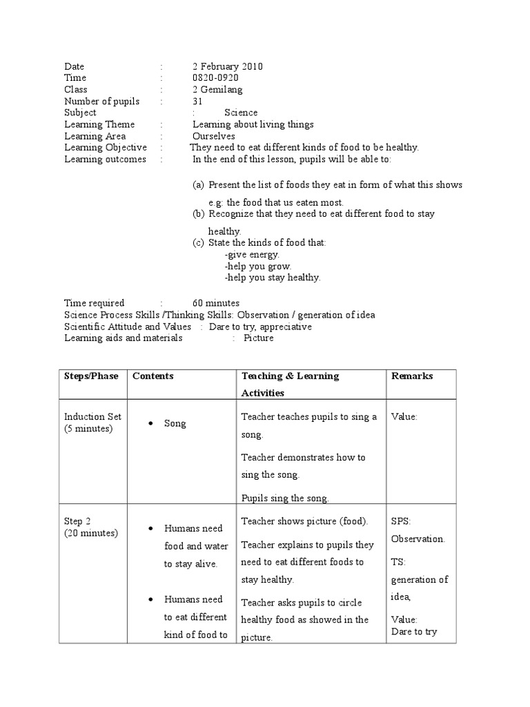 Steps/Phase Teaching & Learning Activities Remarks | Download Free PDF ...