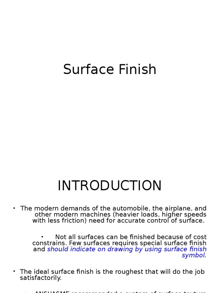 Surface Finish | PDF | Surface Roughness | Machining