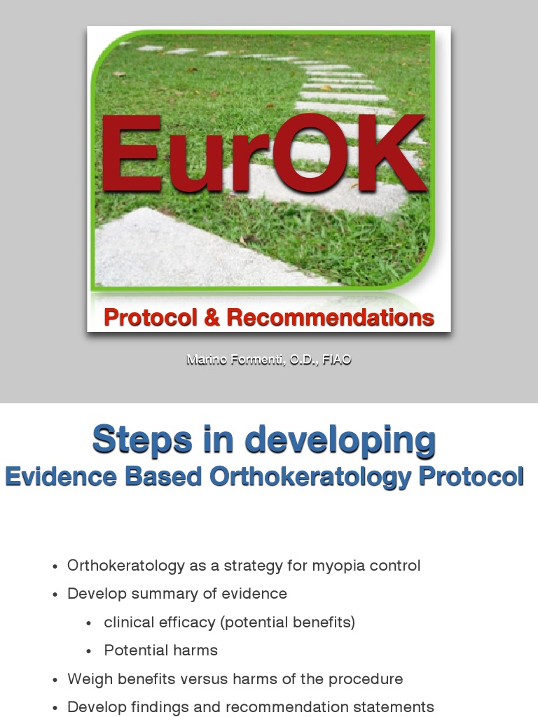 EurOK Protocol - Safety in Orthokeratology | PDF | Health Care | Medicine