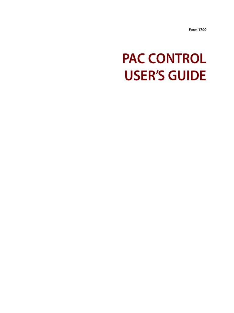 1700 PAC Control Users Guide | PDF | Software | Computer Engineering